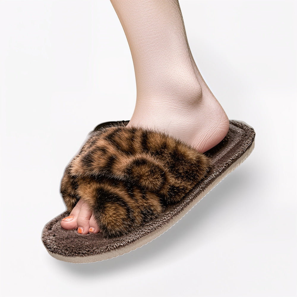 Pantoufles leopard